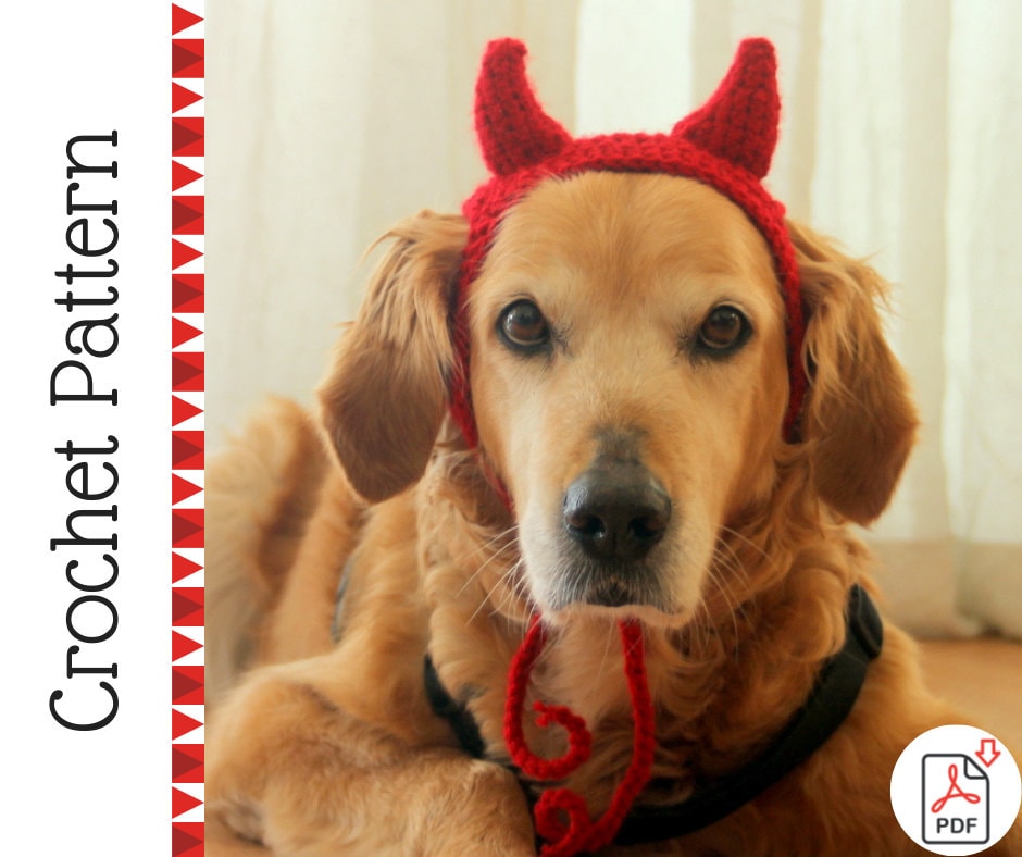 Crochet Pattern: Devil Horn Costume Headband With Ear Holes | Etsy
