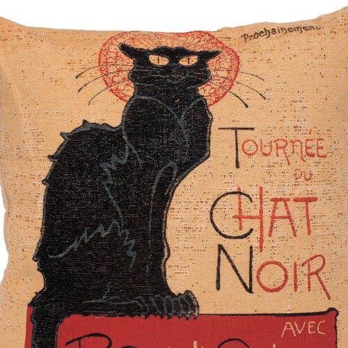 Le Chat Noir Pillow Cover Le Chat Noir Art Reproduction Le - Etsy