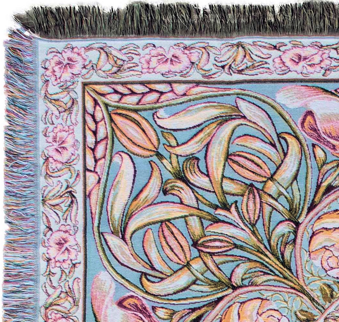 Art Deco Throw Blanket Floral Throw Blanket Tapestry Throw - Etsy