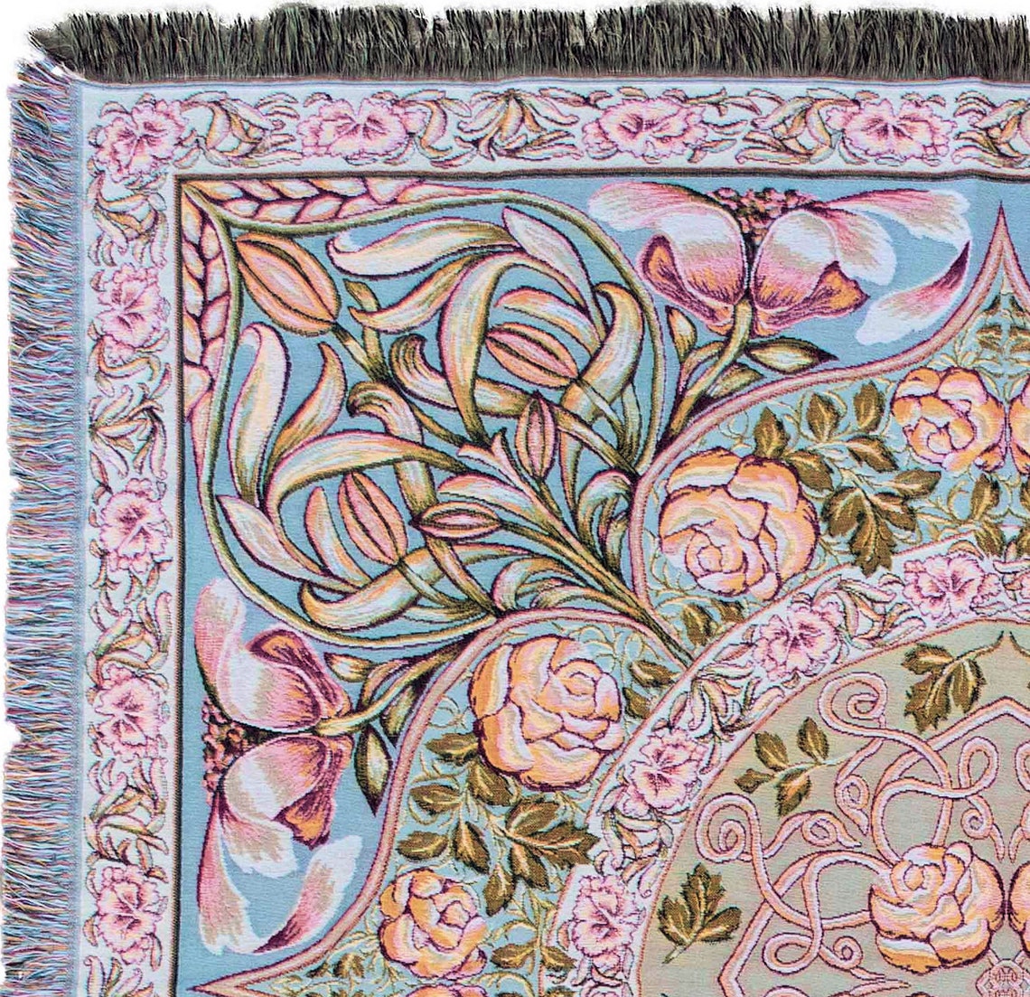 Art Deco Throw Blanket Floral Throw Blanket Tapestry Throw - Etsy