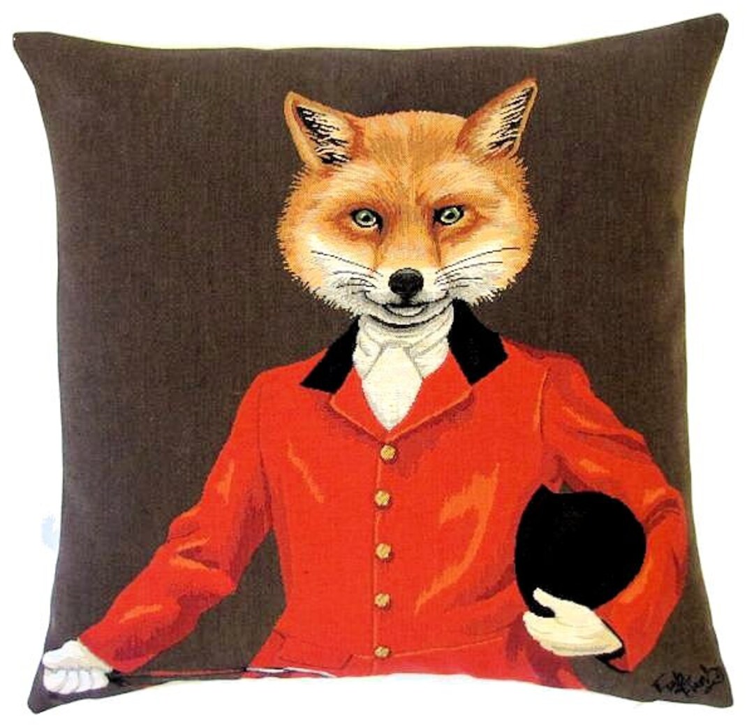 Fox Hunter Pillow - Fox Lover Gift - Fox Decor - Fox Throw Pillow ...