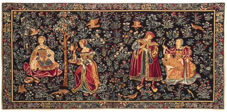 Medieval Tapestry Wall Hanging Seignorial Scene - Etsy Australia