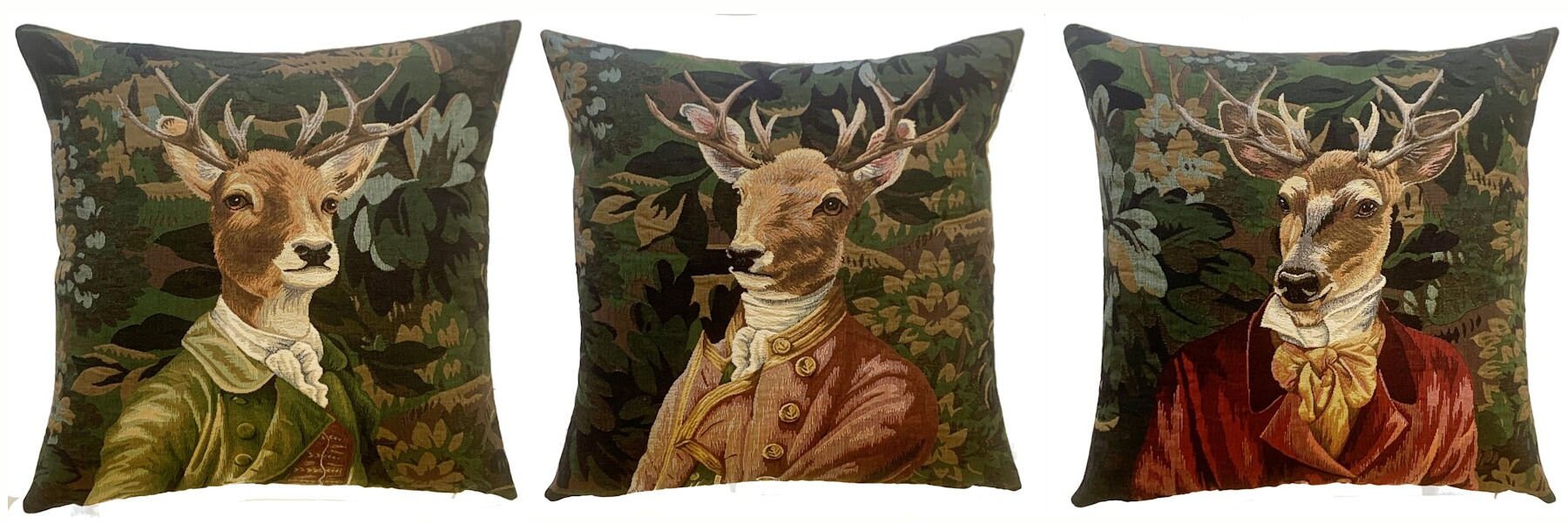 Stag Pillow Cover - Stag Portrait - Verdure Decor - Forest Decor - Deer ...