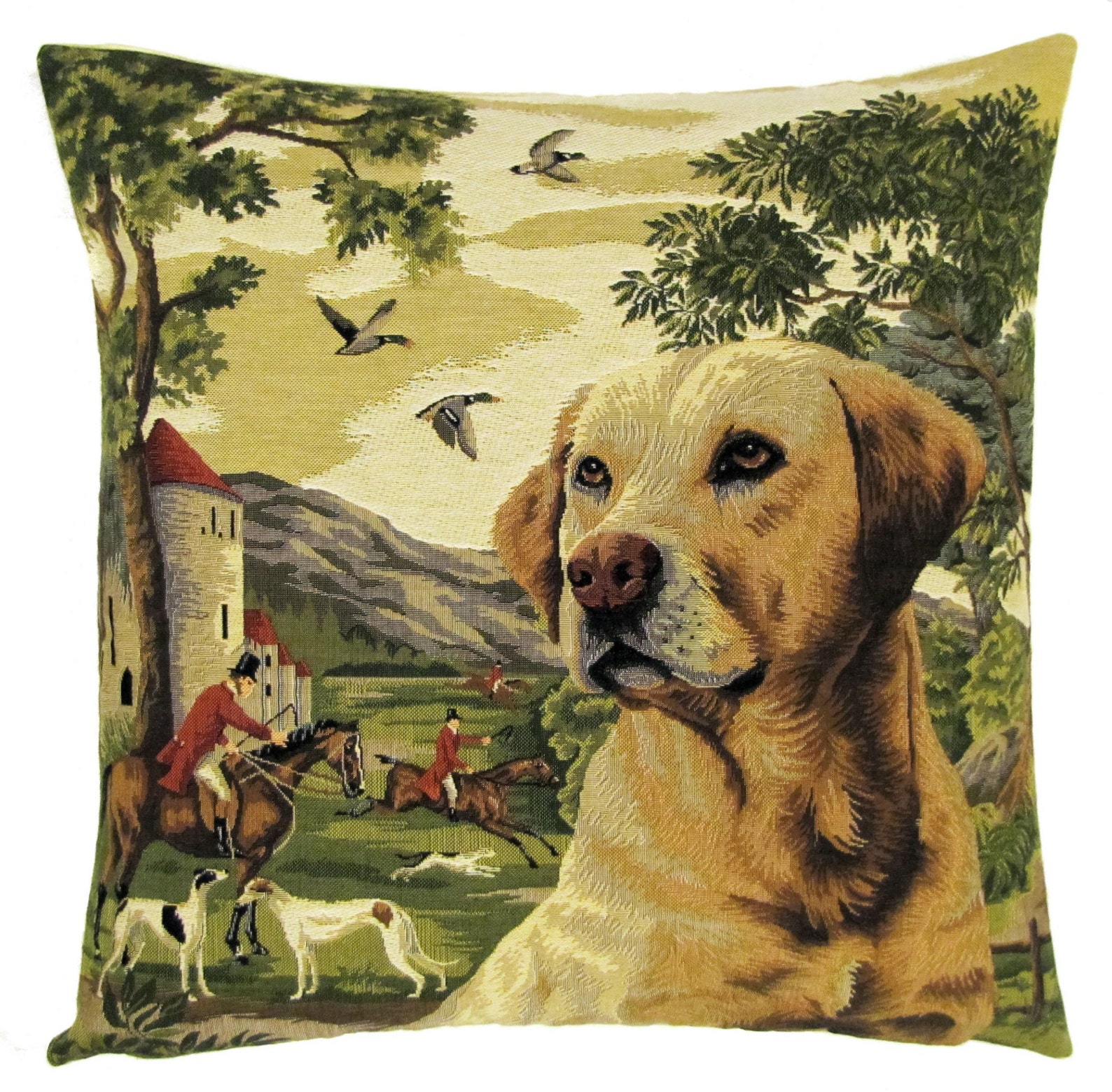 Dog Decor Pillow Cover Yellow Labrador Throw Pillow - Etsy