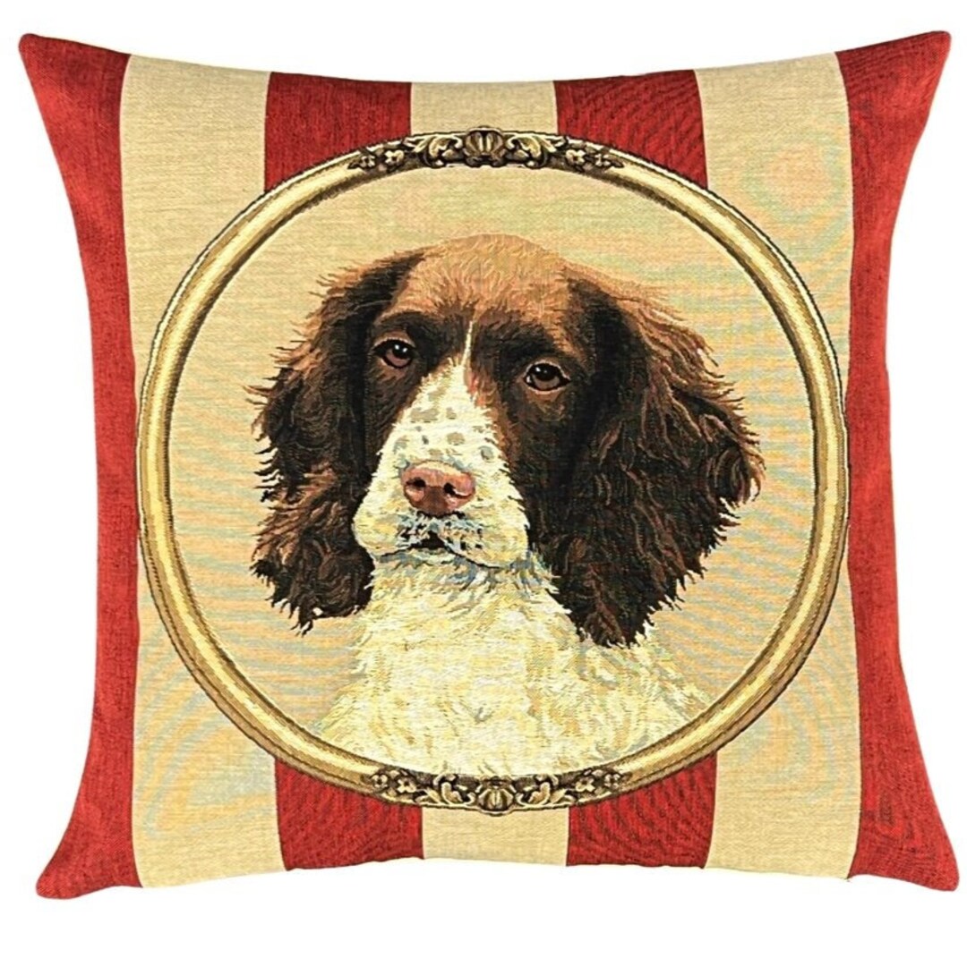 Springer Spaniel Pillow Cover - Dog Decor - Anthropomorphic Throw ...