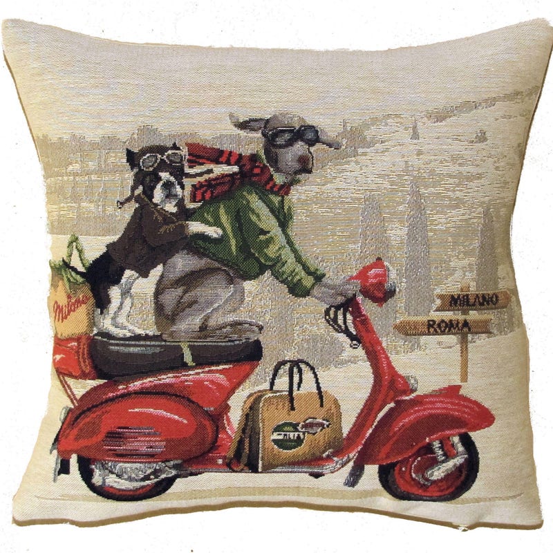 Tapestry Bulldog Cushions - Etsy