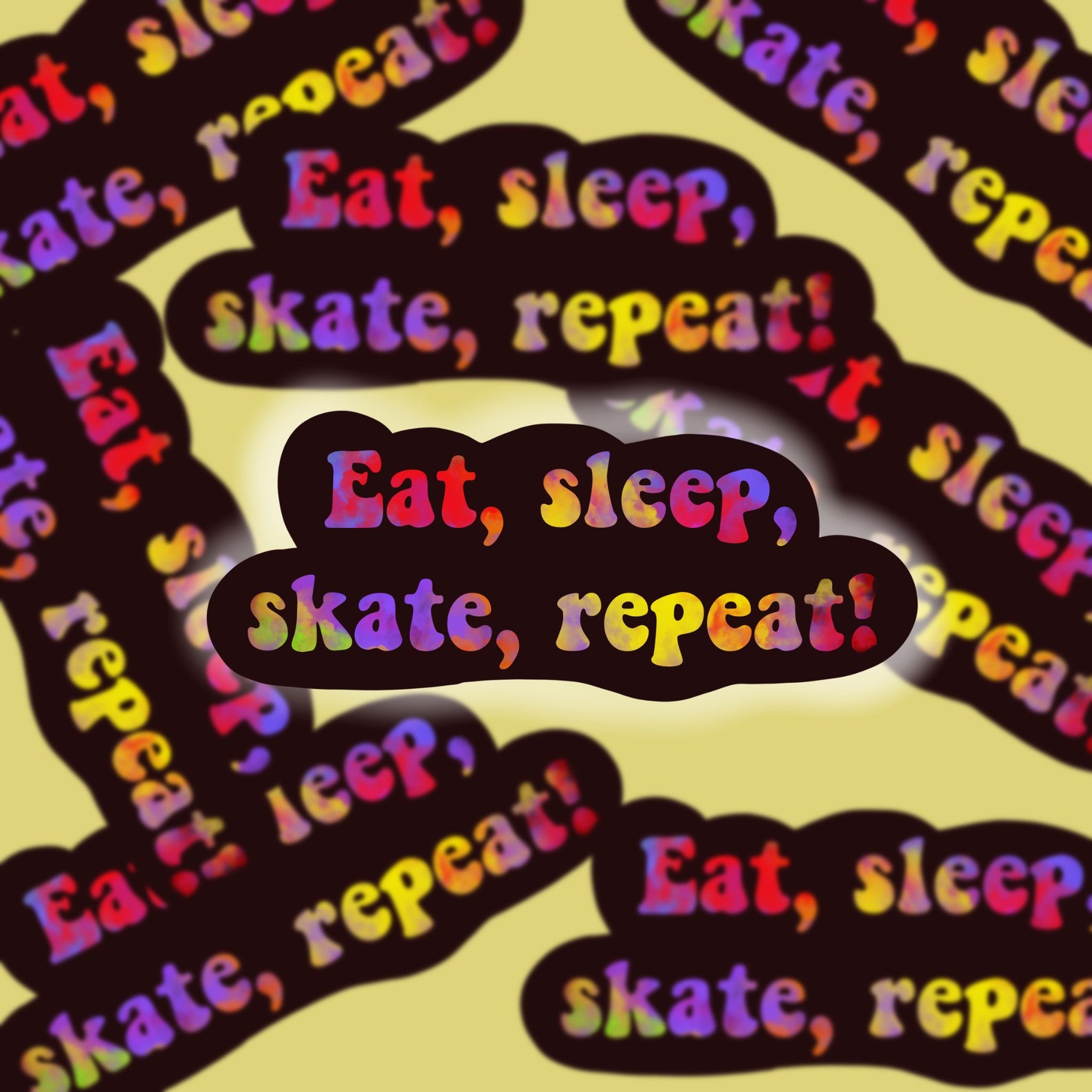 Eat Sleep Skate Repeat Sticker for Fans of Roller - Etsy