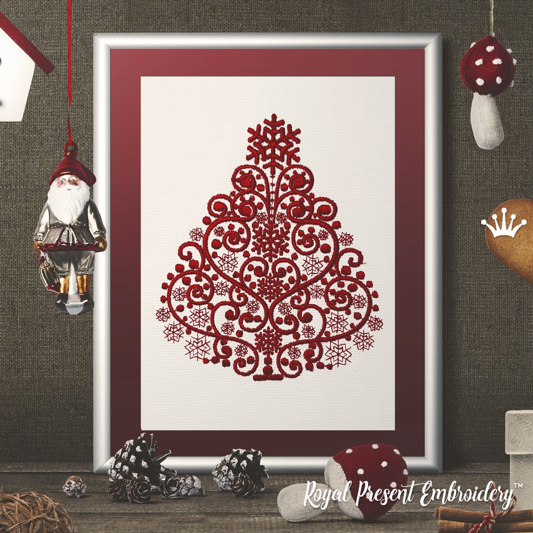 Christmas Tree Machine Embroidery Design - 3 Sizes - Etsy