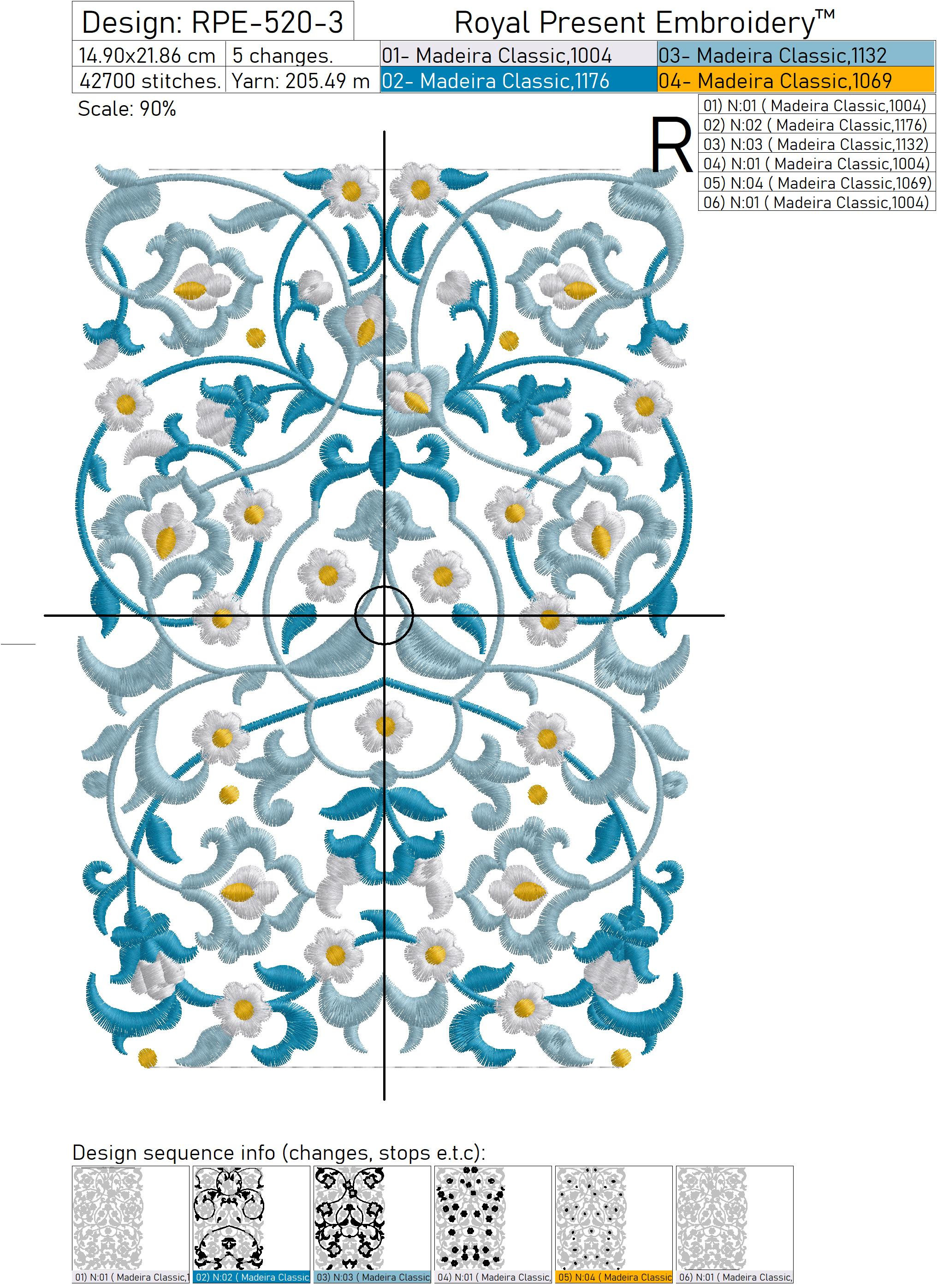 Eastern Border Machine Embroidery Design 3 Sizes | Etsy