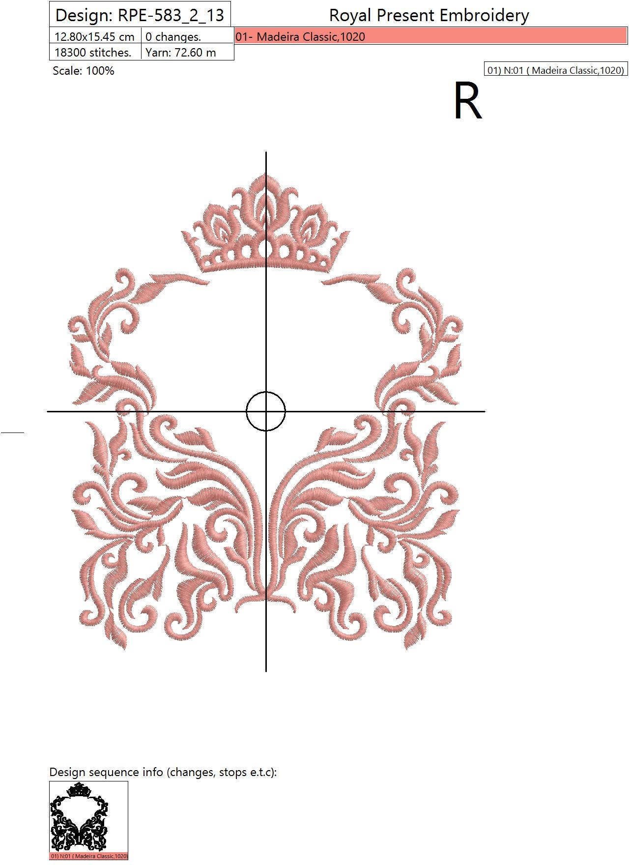 Machine Embroidery Design Royal Graceful Frame - 2 Sizes - Etsy