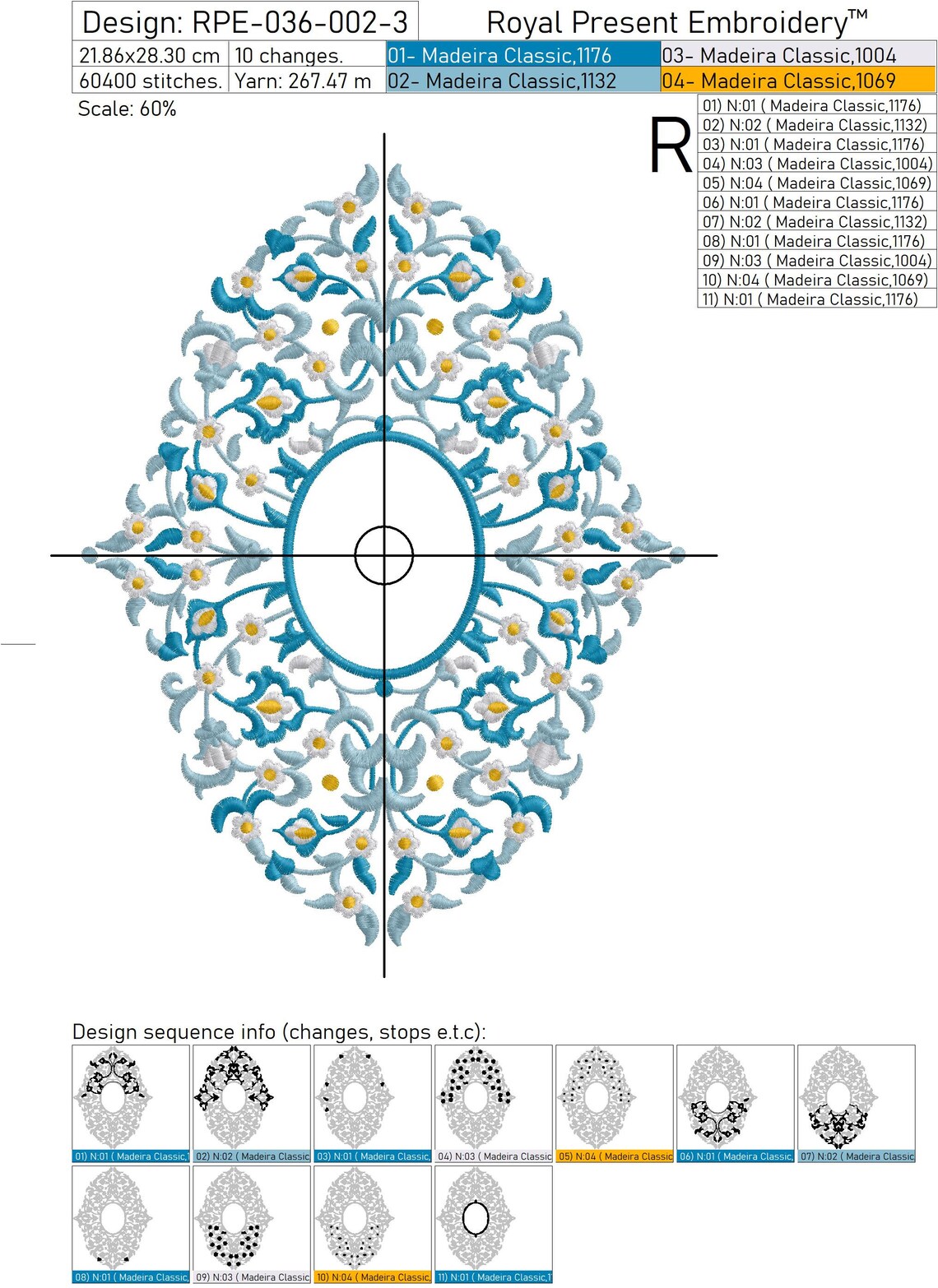 Blue Eastern Blank Monogram Machine Embroidery Design 4 - Etsy