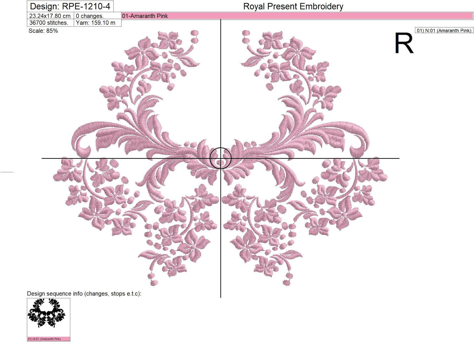 Machine Embroidery Design Floral Monogram Frame 4 Sizes - Etsy