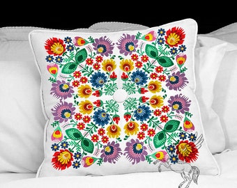 Wycinanki Style Polish Folk Art Floral Design Y in 2 Sizes: 6W X 8H ...