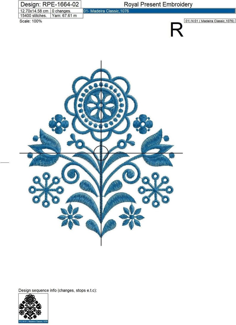 Traditional Scandinavian Machine Embroidery Designs - 6 in 1 - Etsy