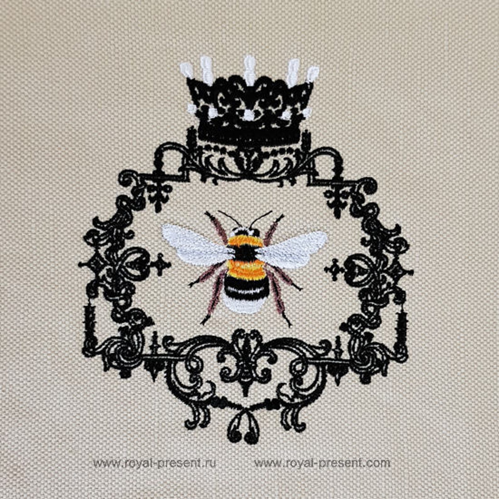 Queen Bee Machine Embroidery Design 3 Sizes - Etsy