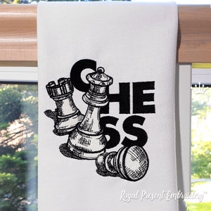Chess Machine Embroidery Design - 9 Sizes - Etsy