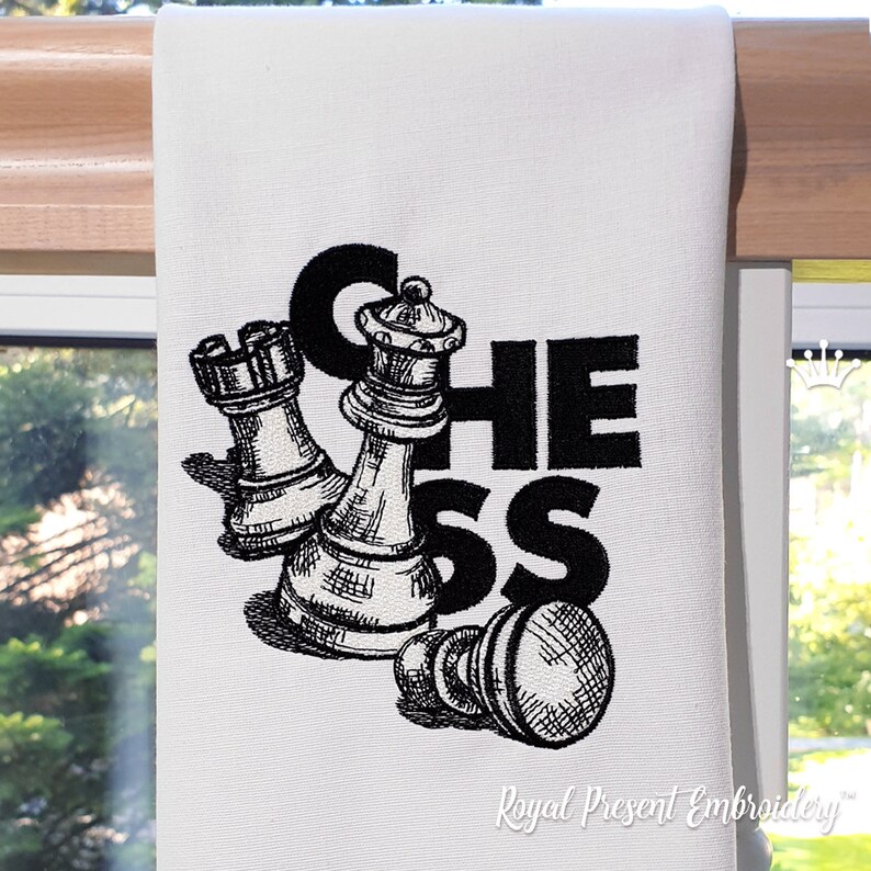 Chess Machine Embroidery Design 9 Sizes - Etsy