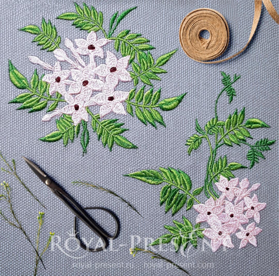 Jasmine Machine Embroidery Designs - Etsy