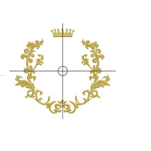 Beautiful Monogram Frame With Crown Machine Embroidery Design - 5 Sizes ...