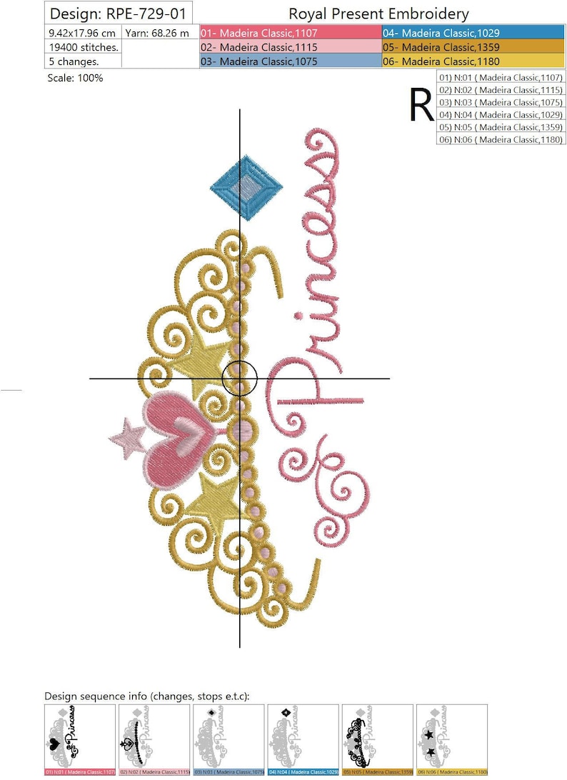 Machine Embroidery Designs Tiara | Etsy