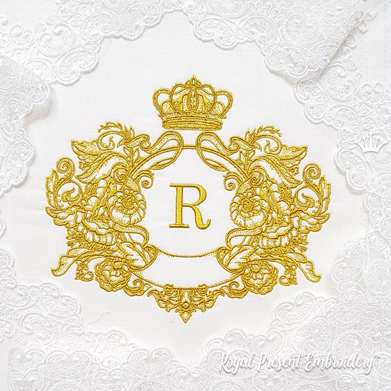 Luxury Baroque Frame Machine Embroidery Design 2 sizes | Etsy