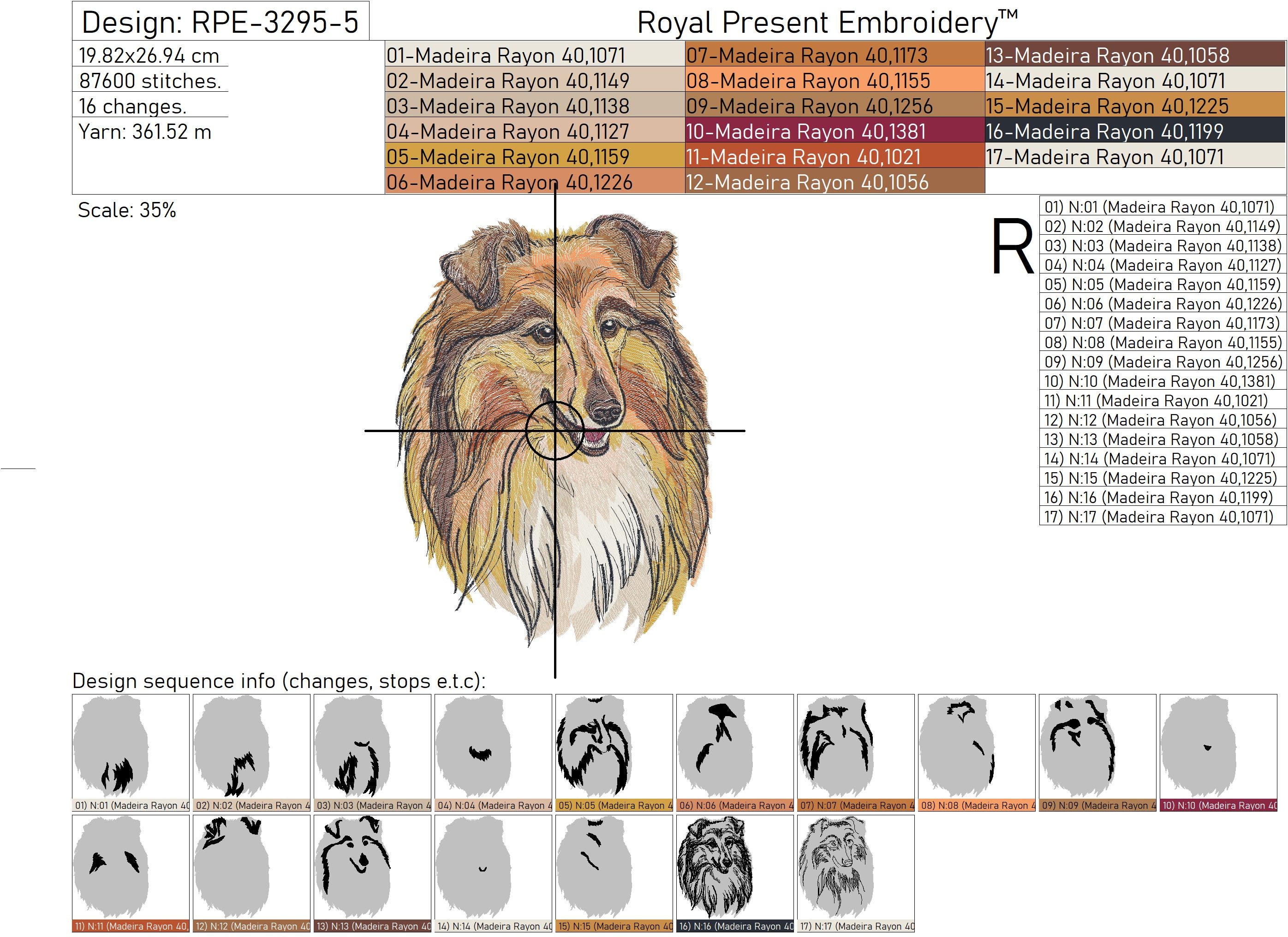 Collie Machine Embroidery Design 5 Sizes - Etsy