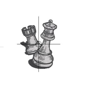 Queen and Rook Chess Machine Embroidery Design - 5 Sizes - Etsy