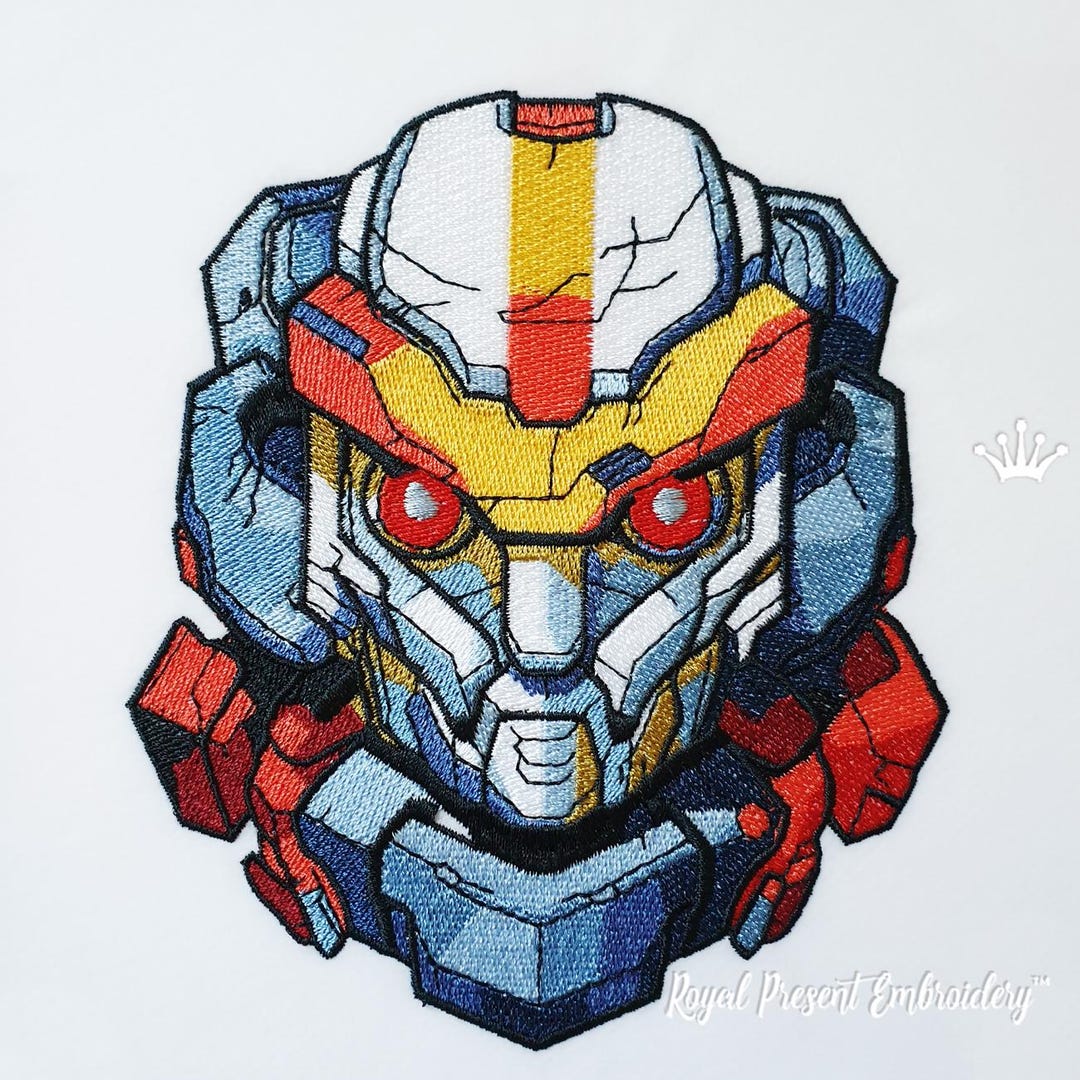 Robot Transformer Portrait Medium Machine Embroidery Design - 5 Sizes ...
