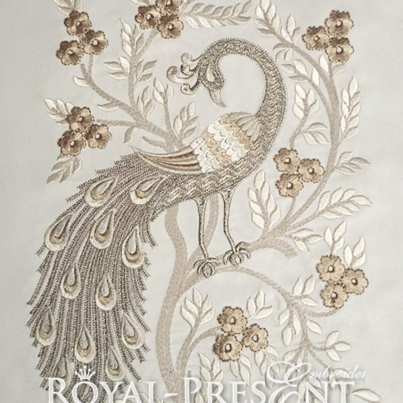 Peacock Embroidery - Etsy