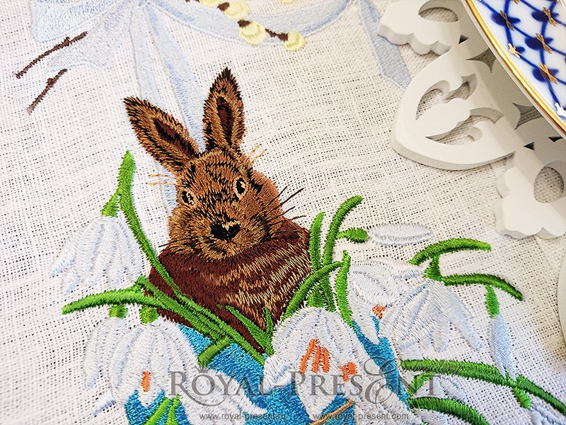 Machine Embroidery Design Easter Bunny 3 Sizes - Etsy