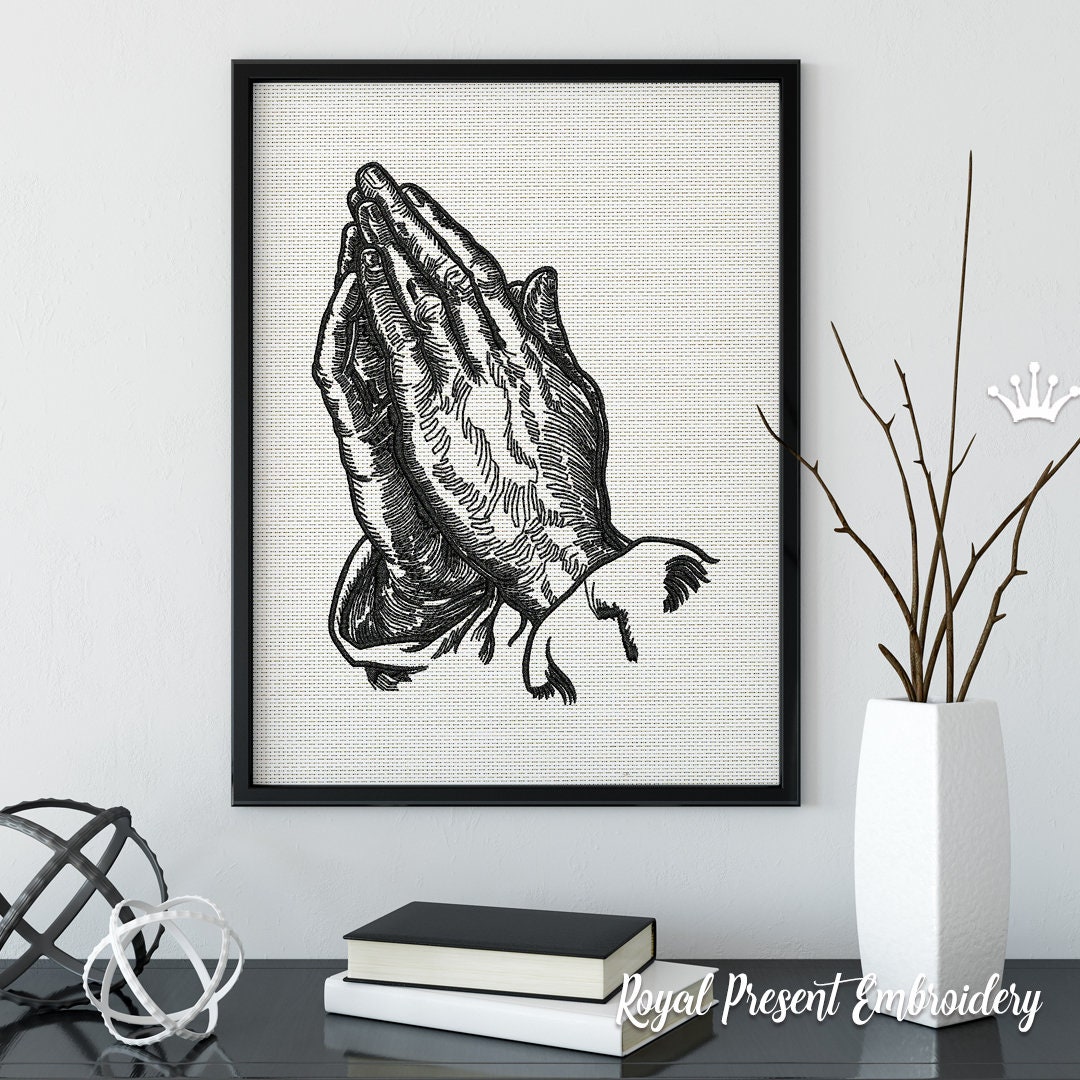 Praying Hands Machine Embroidery Design - 5 Sizes - Etsy
