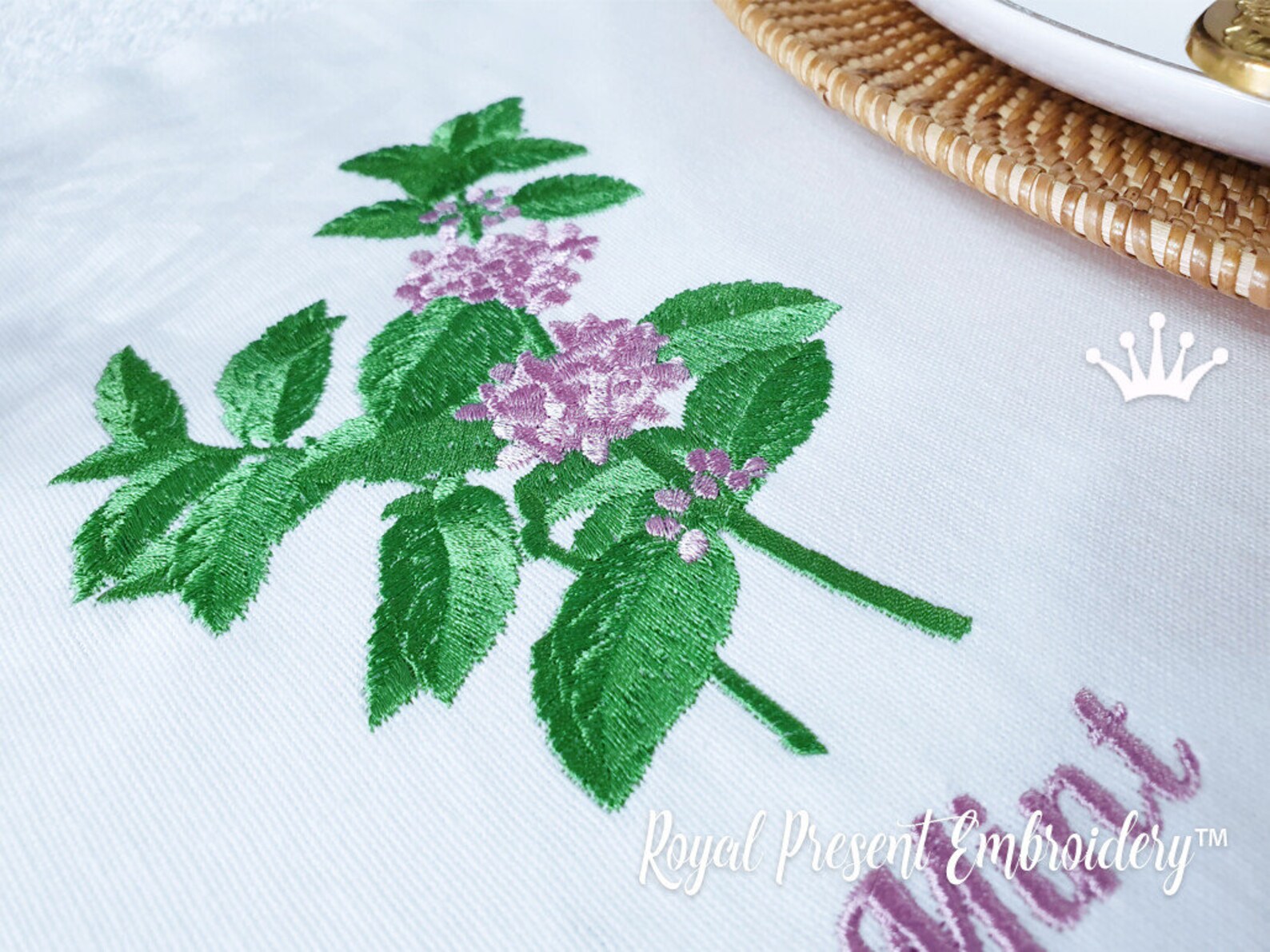 Mint Machine Embroidery Design 2 Sizes - Etsy