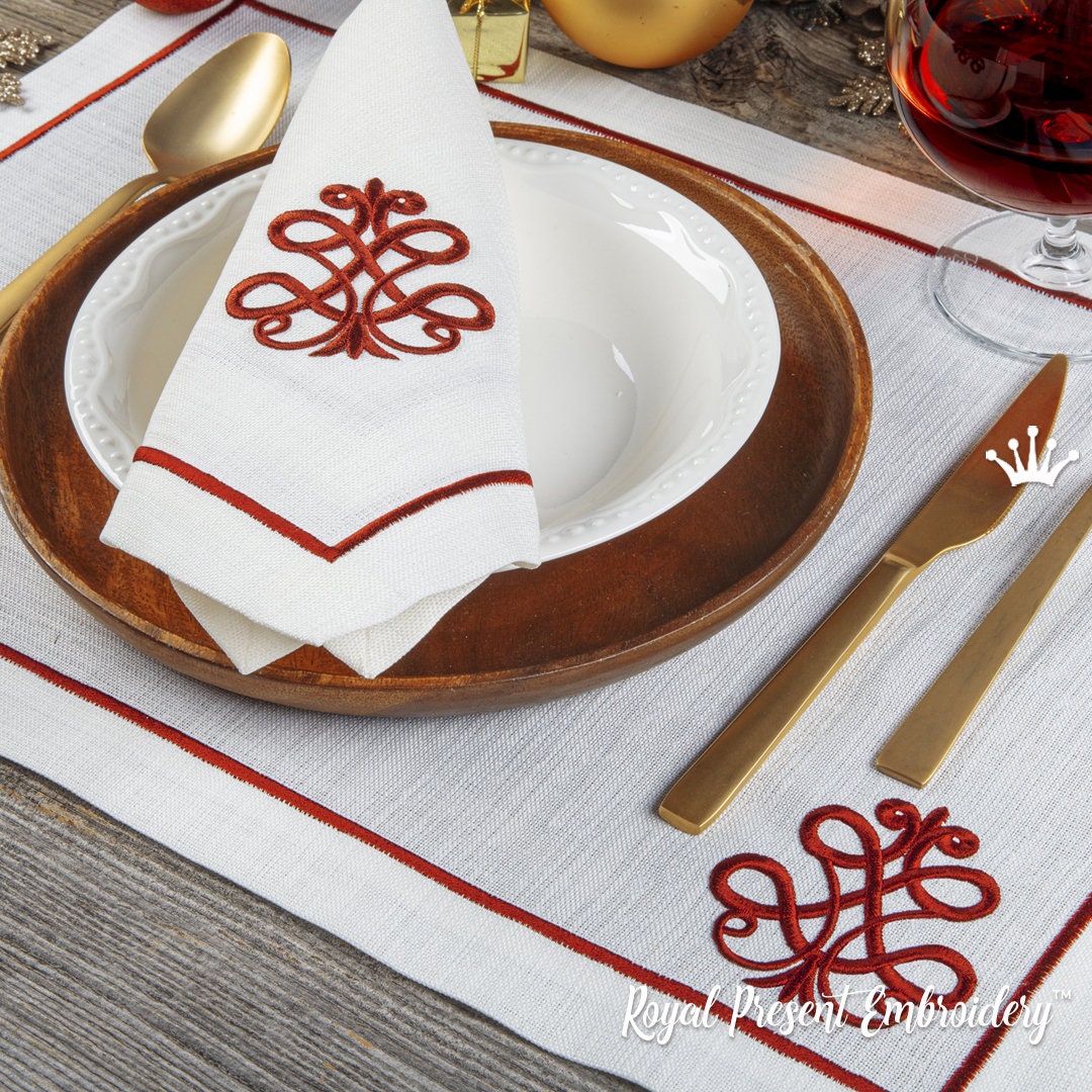 Retro Element 3D Machine Embroidery Design - Etsy