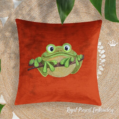 Frog Machine Embroidery Design Embroidery Frog Embroidery - Etsy