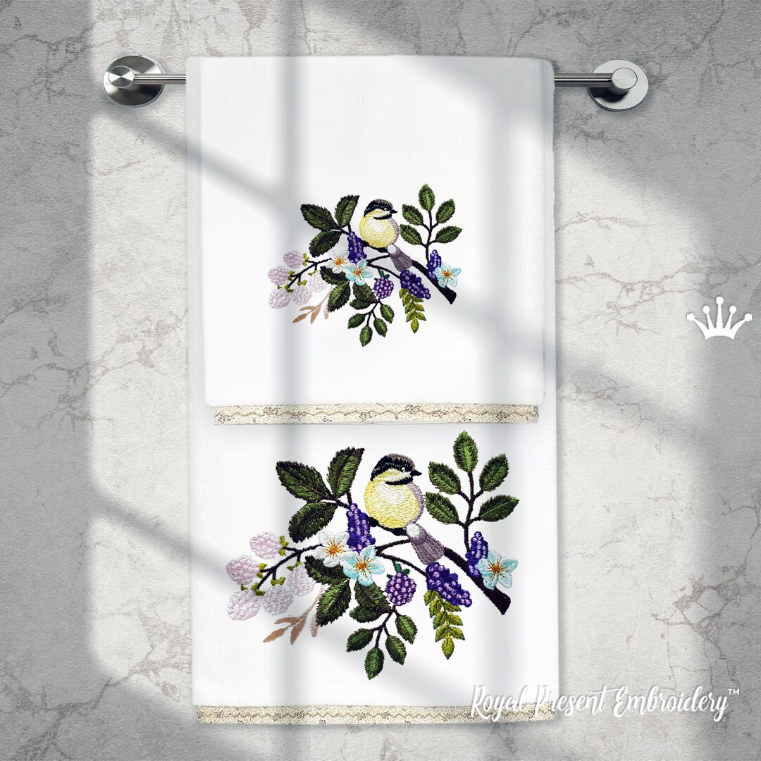 Cute Titmouse Machine Embroidery Design - 4 Sizes - Etsy