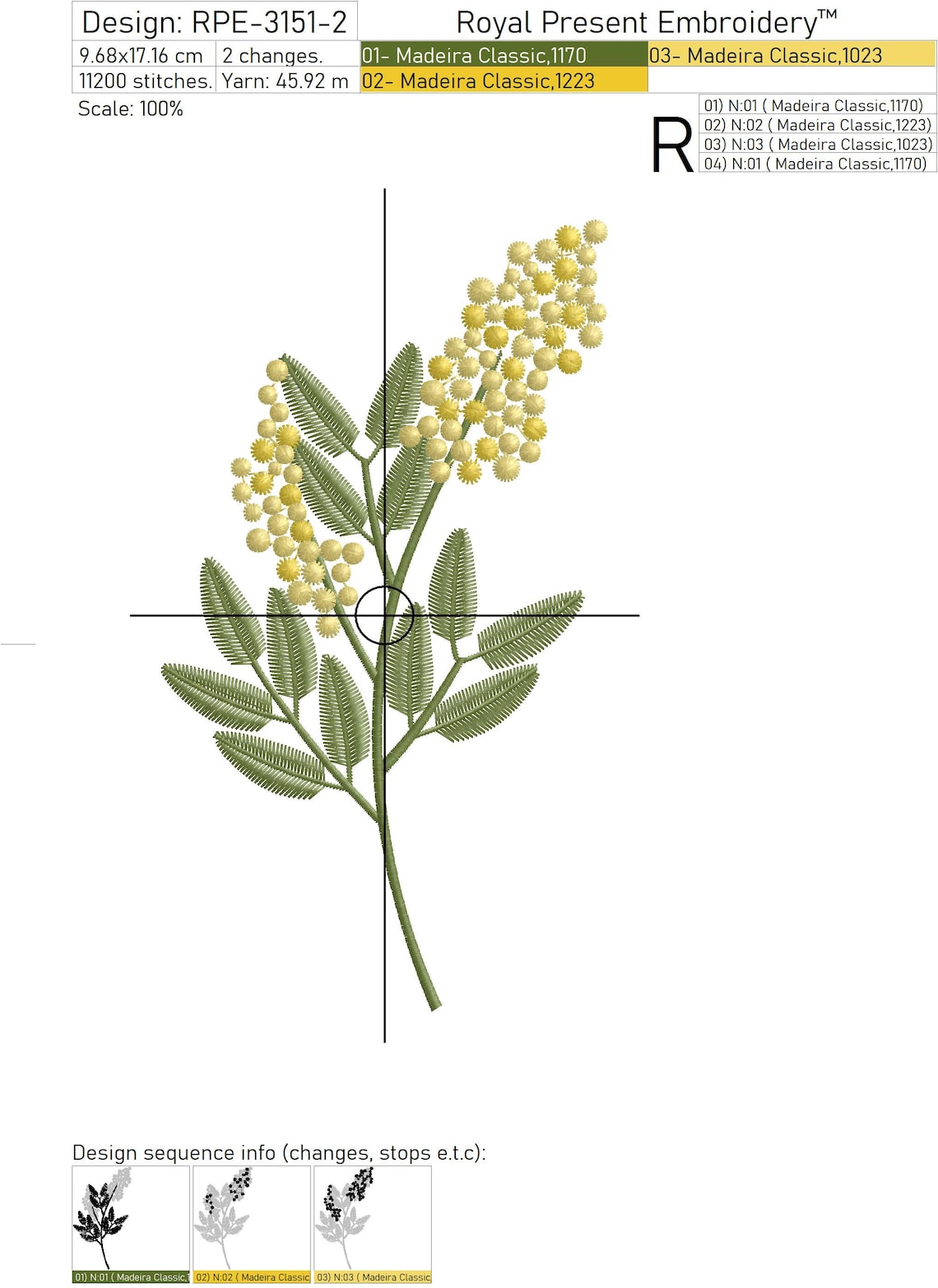 Mimosa Two Machine Embroidery Designs 2 Sizes - Etsy