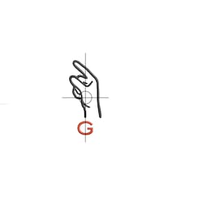 Sign Language Alphabet Machine Embroidery Designs - 3 Sizes - Etsy