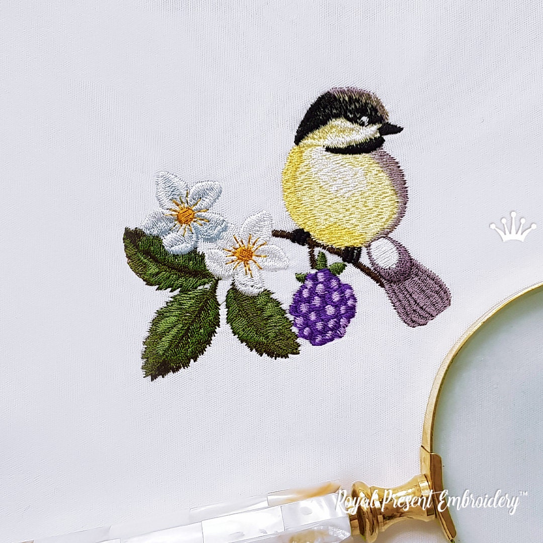 Small Titmouse Machine Embroidery Design - 2 Sizes - Etsy