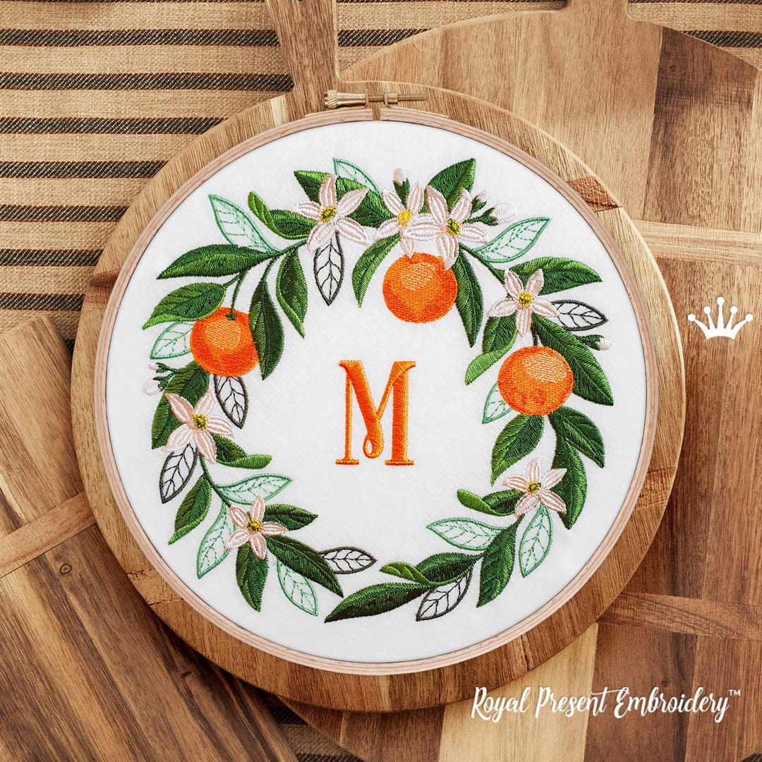 Oranges Frame Machine Embroidery Design - 2 Sizes - Etsy