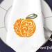 Ornate Orange Machine Embroidery Design - Etsy