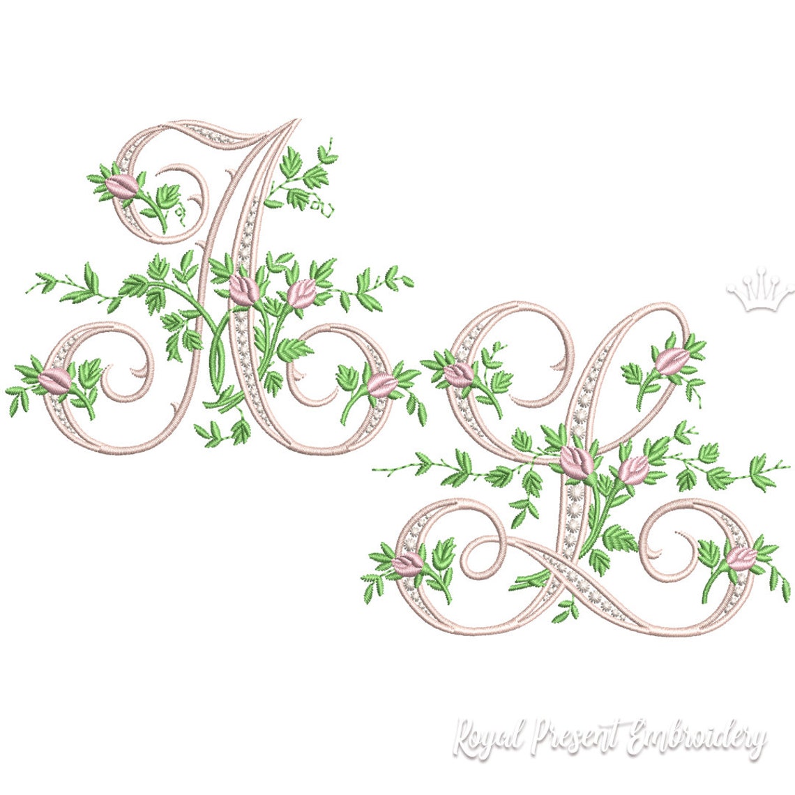 All Vintage Alphabet With Roses Machine Embroidery Designs - Etsy