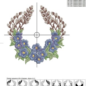 Forget-me-nots Frame Machine Embroidery Design - 5 Sizes - Etsy