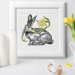 Machine Embroidery Design Spring Bunny - Etsy