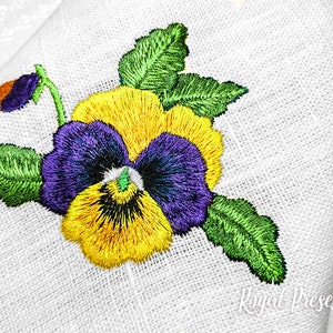 PANSY Machine Embroidery Design - Etsy