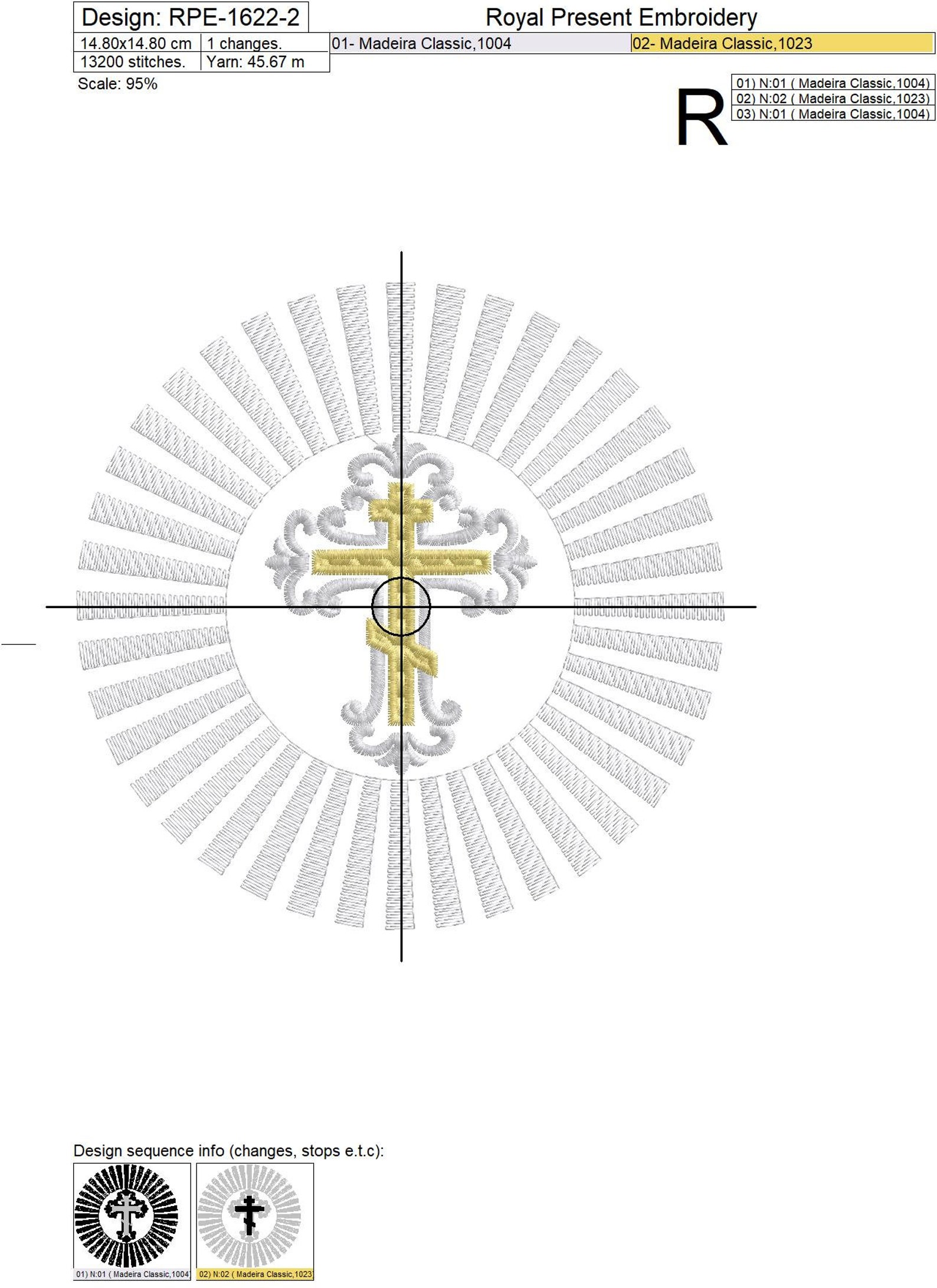 Cross With Glow Machine Embroidery Design - 3 Sizes - Etsy