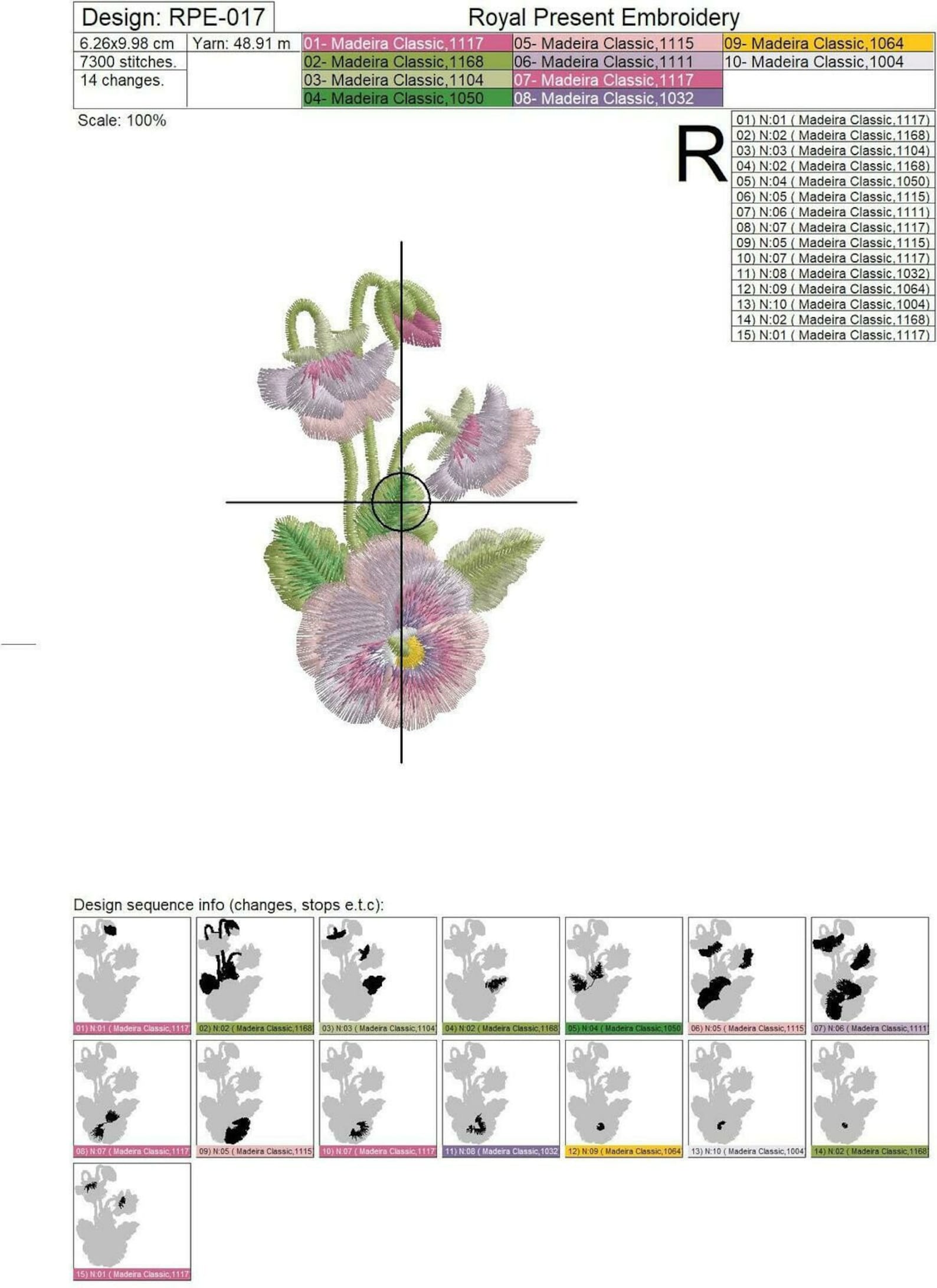 Machine Embroidery Design Pansies Flowers - Etsy