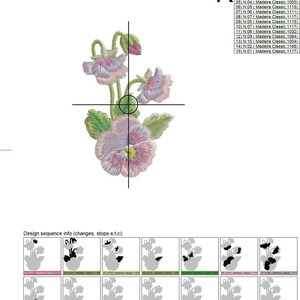 Machine Embroidery Design Pansies Flowers - Etsy