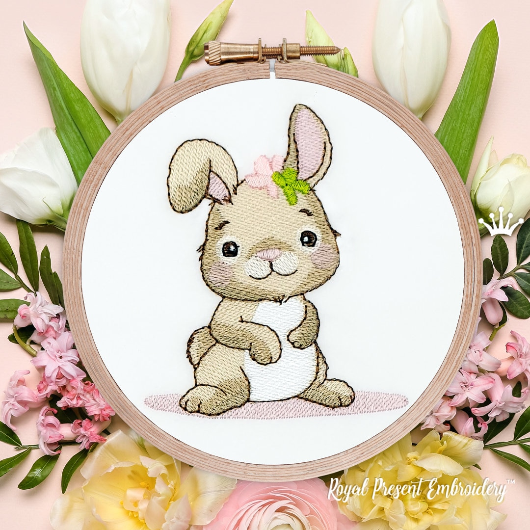 Cute Bunny Embroidery Designs by Machine - 3 Sizes - Etsy
