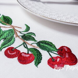 Cherries Border Machine Embroidery Design - 3 Sizes - Etsy