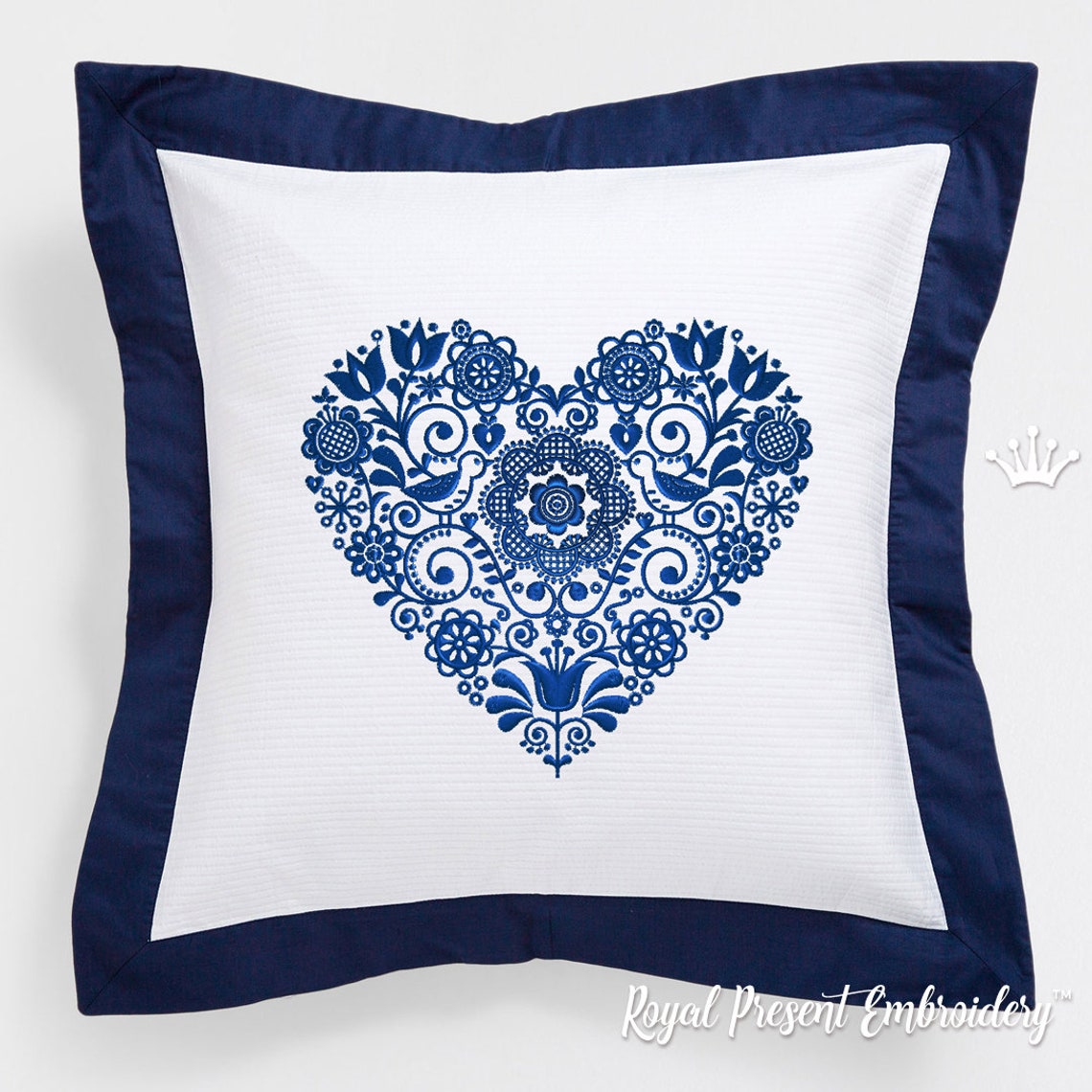Scandinavian Heart Machine Embroidery Design - 2 Sizes - Etsy